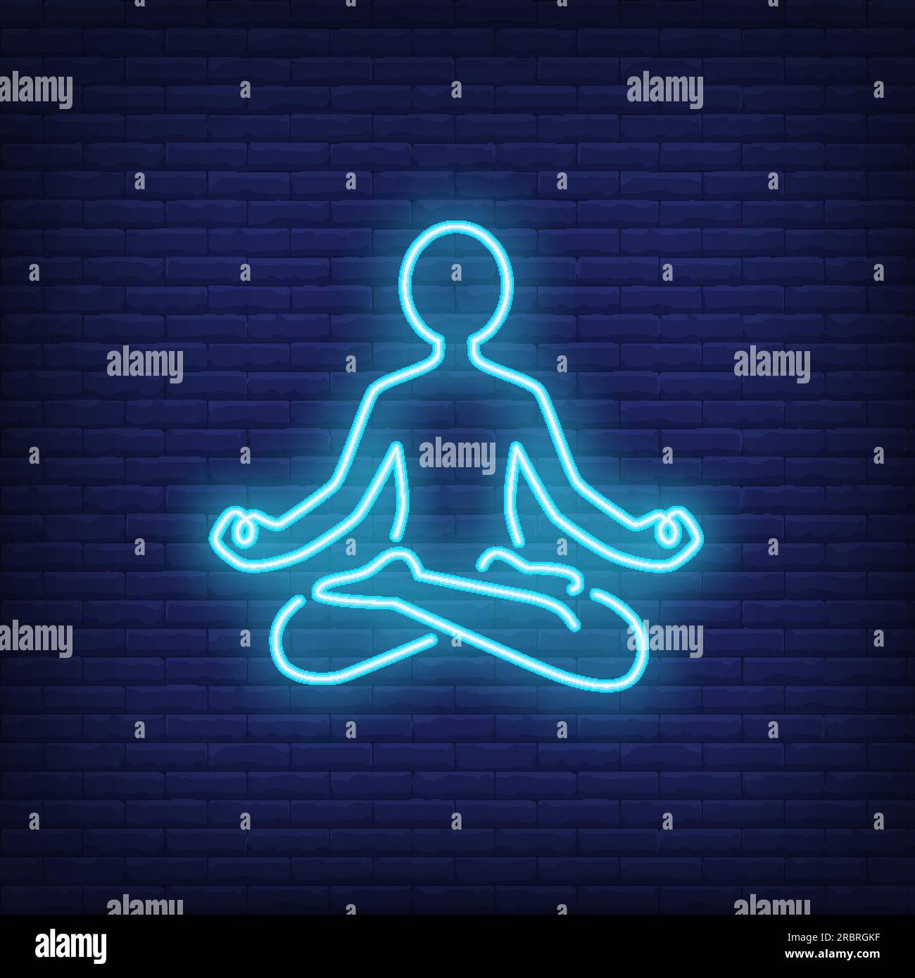 Neon man in pose Stock Vector Images - Alamy