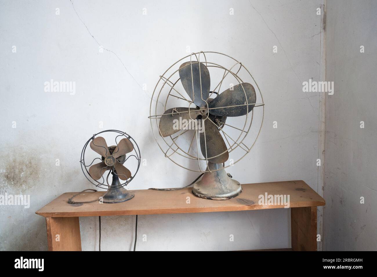 Old blade fans in an abandoned house Stock Photo - Alamy