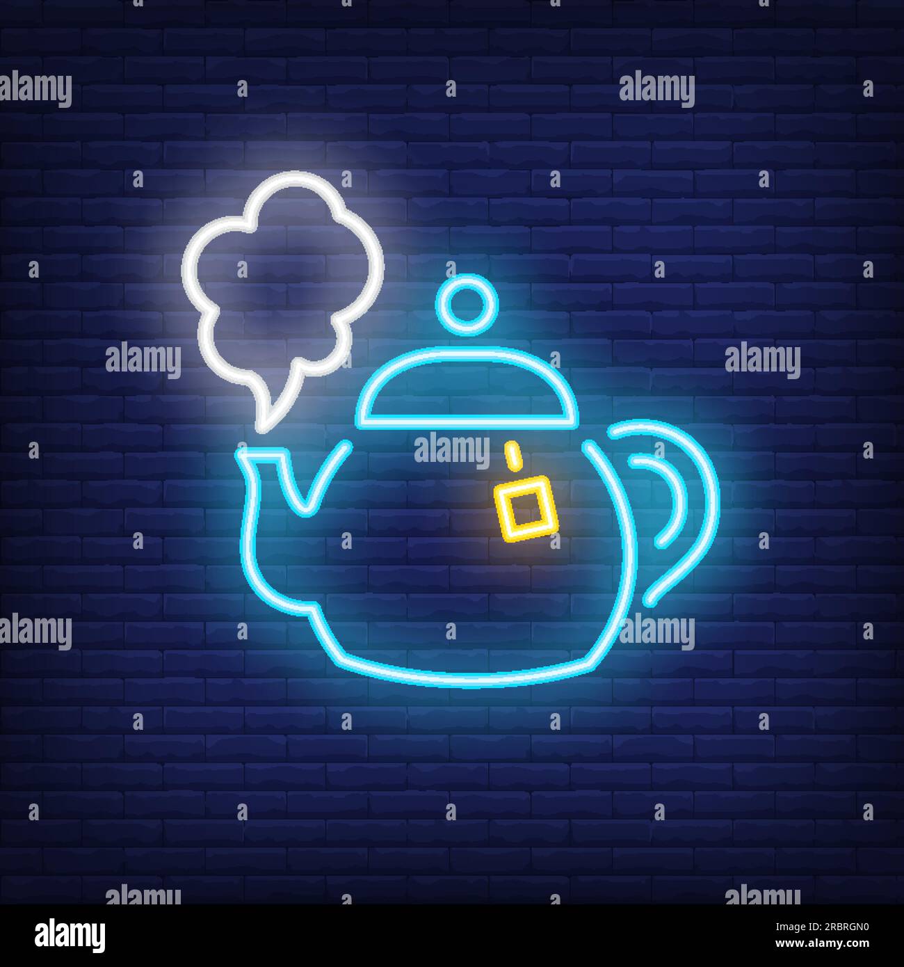 Hot tea pot neon sign Stock Vector Image & Art - Alamy
