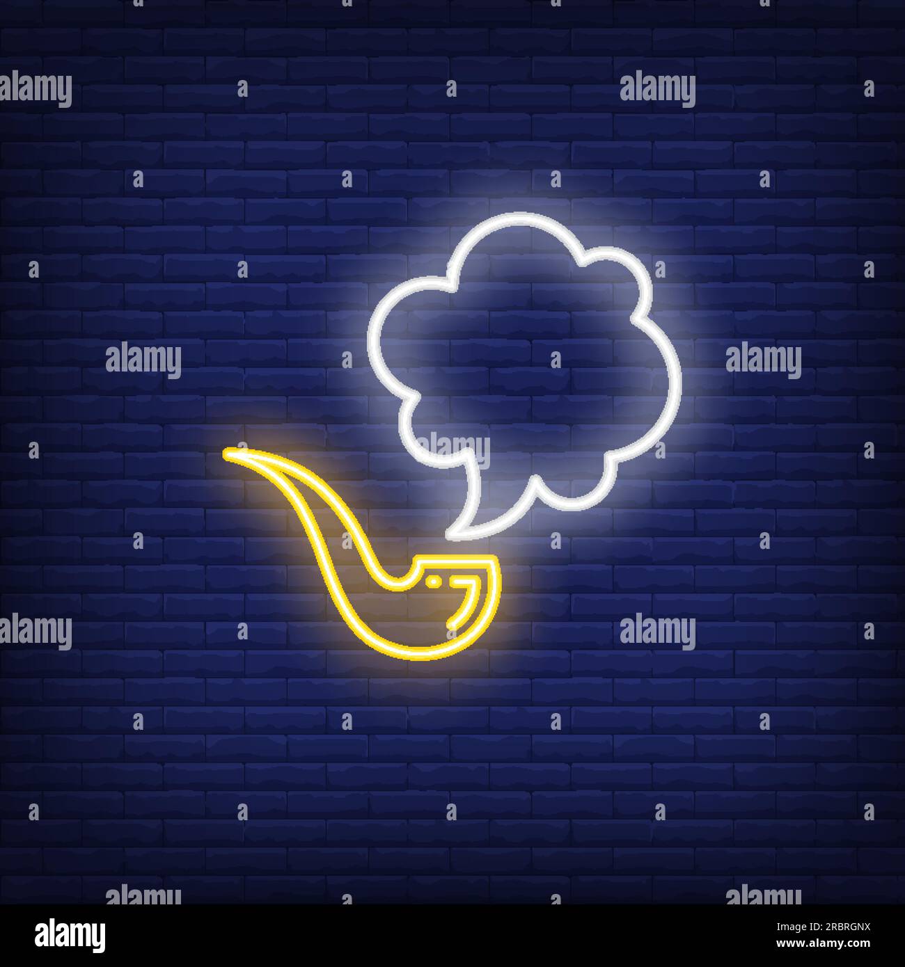 Smoking tobacco pipe neon sign Stock Vector Image & Art - Alamy