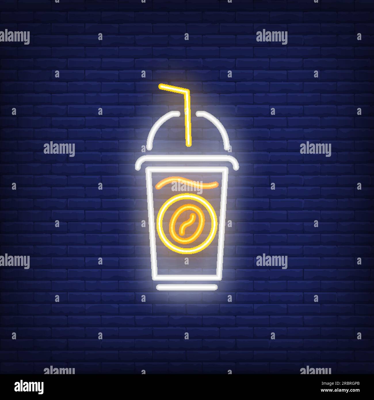 Disposable coffee cup neon sign Stock Vector Image & Art - Alamy