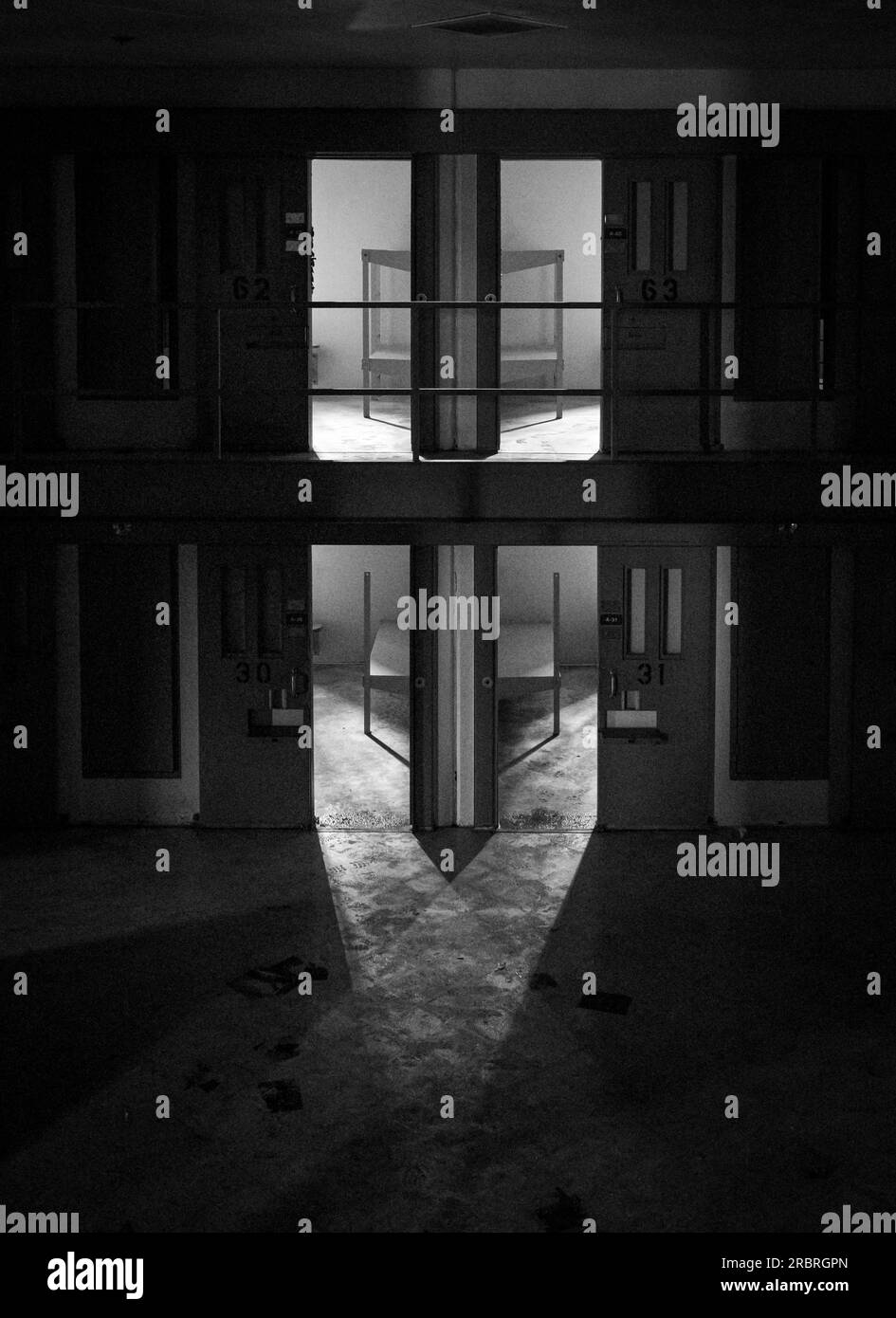 Black white prison cell Black and White Stock Photos & Images - Alamy