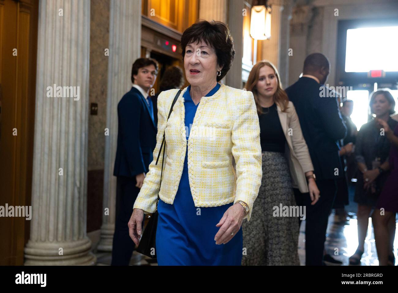 Sen. Susan Collins (R-Maine) arrives for a vote at the U.S. Capitol ...