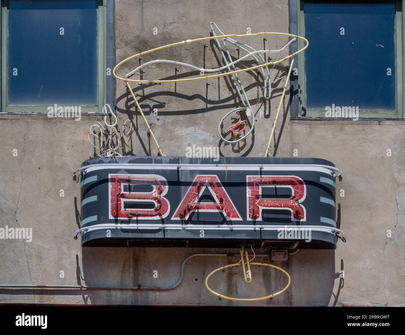 Neon Bar Sign Stock Photo - Alamy