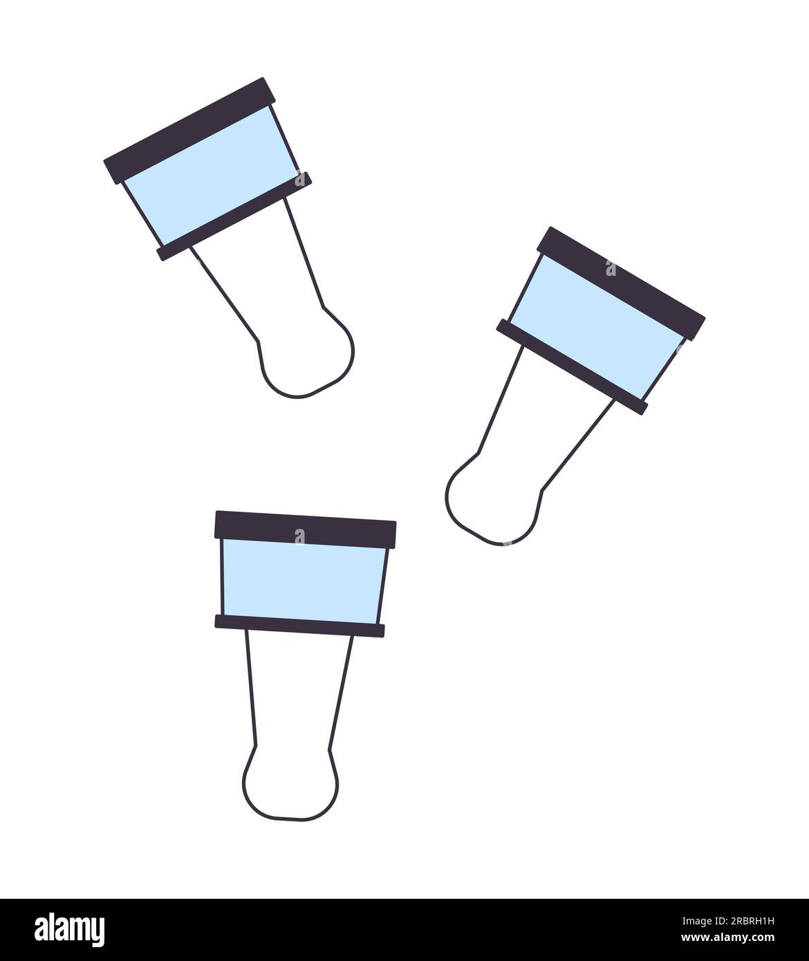 Binder Clip Flat Line Color Isolated Vector Object Stock Vector Image And Art Alamy