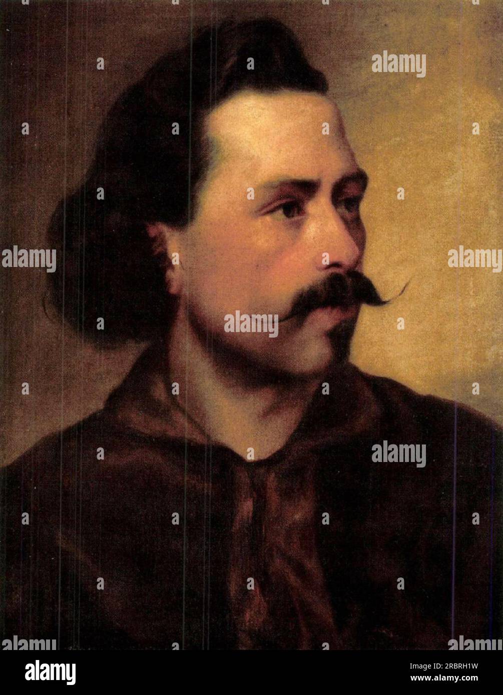 Portrait of József Borsos 1859 by August von Pettenkofen Stock Photo ...