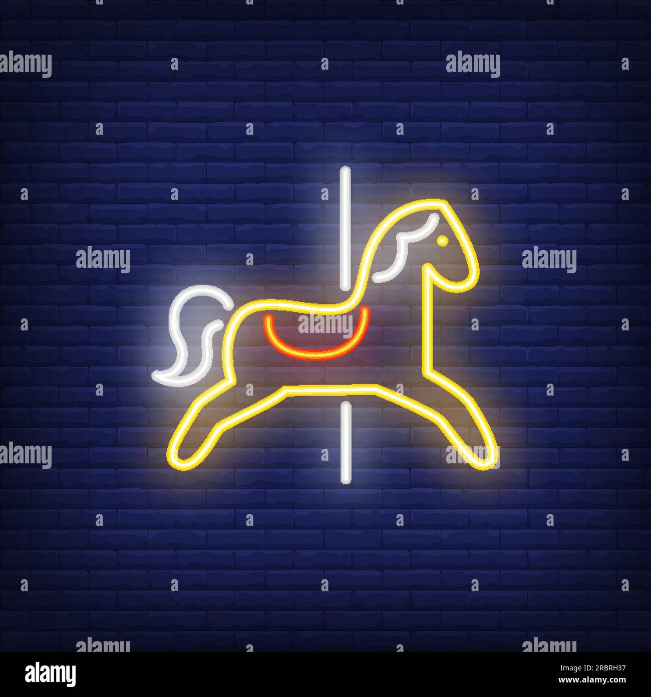 Carousel horse neon sign Stock Vector Image & Art - Alamy