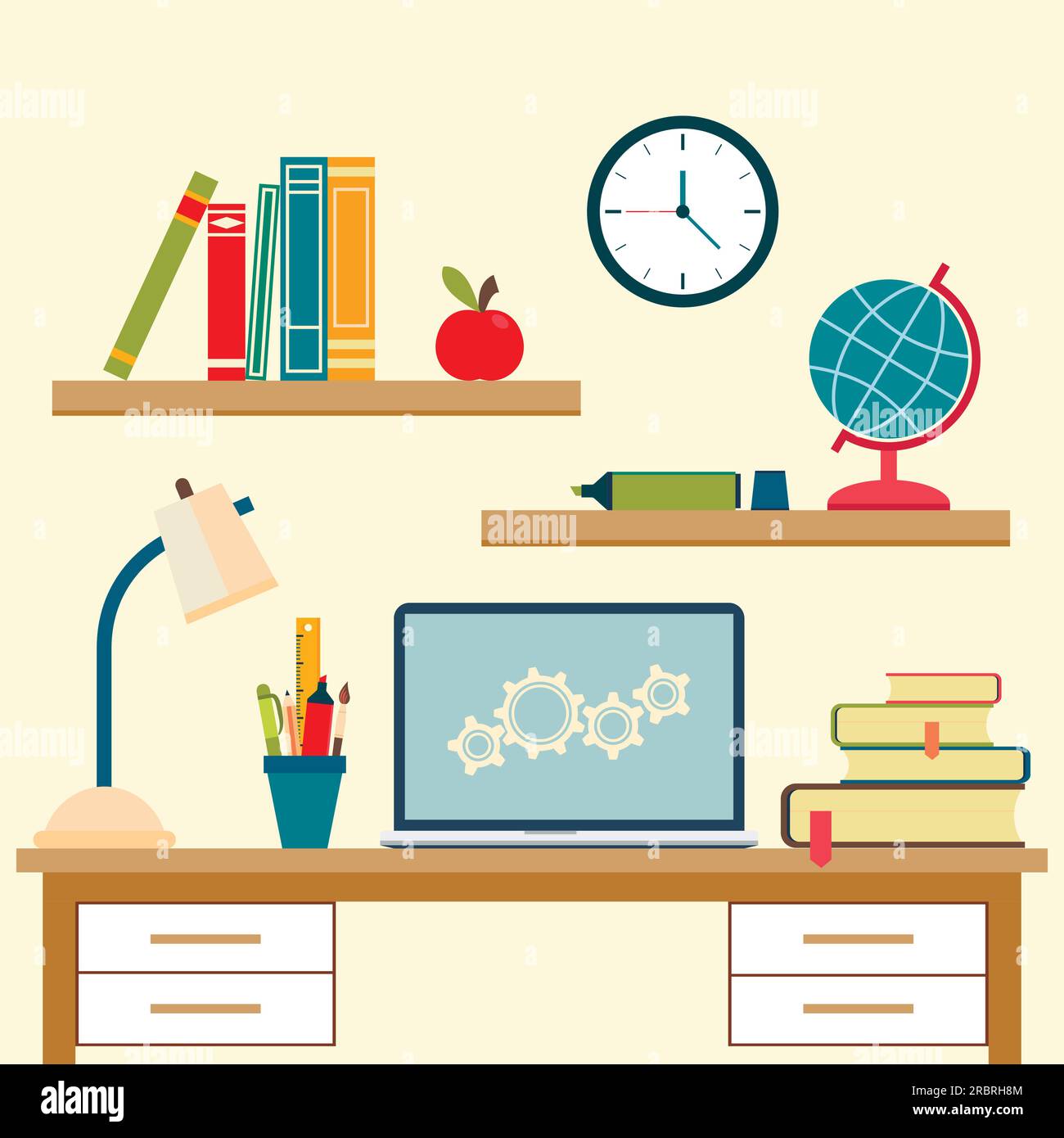 School front office Stock Vector Images - Alamy