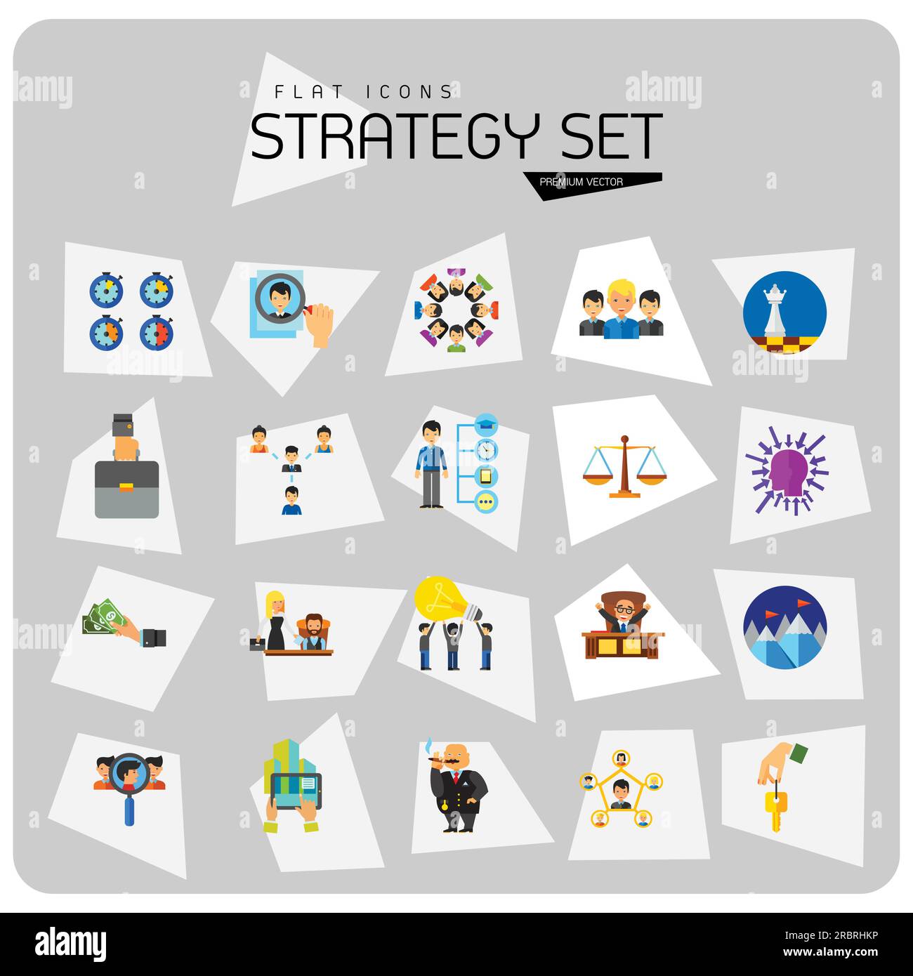 Strategy Icon Set Stock Vector Image & Art - Alamy