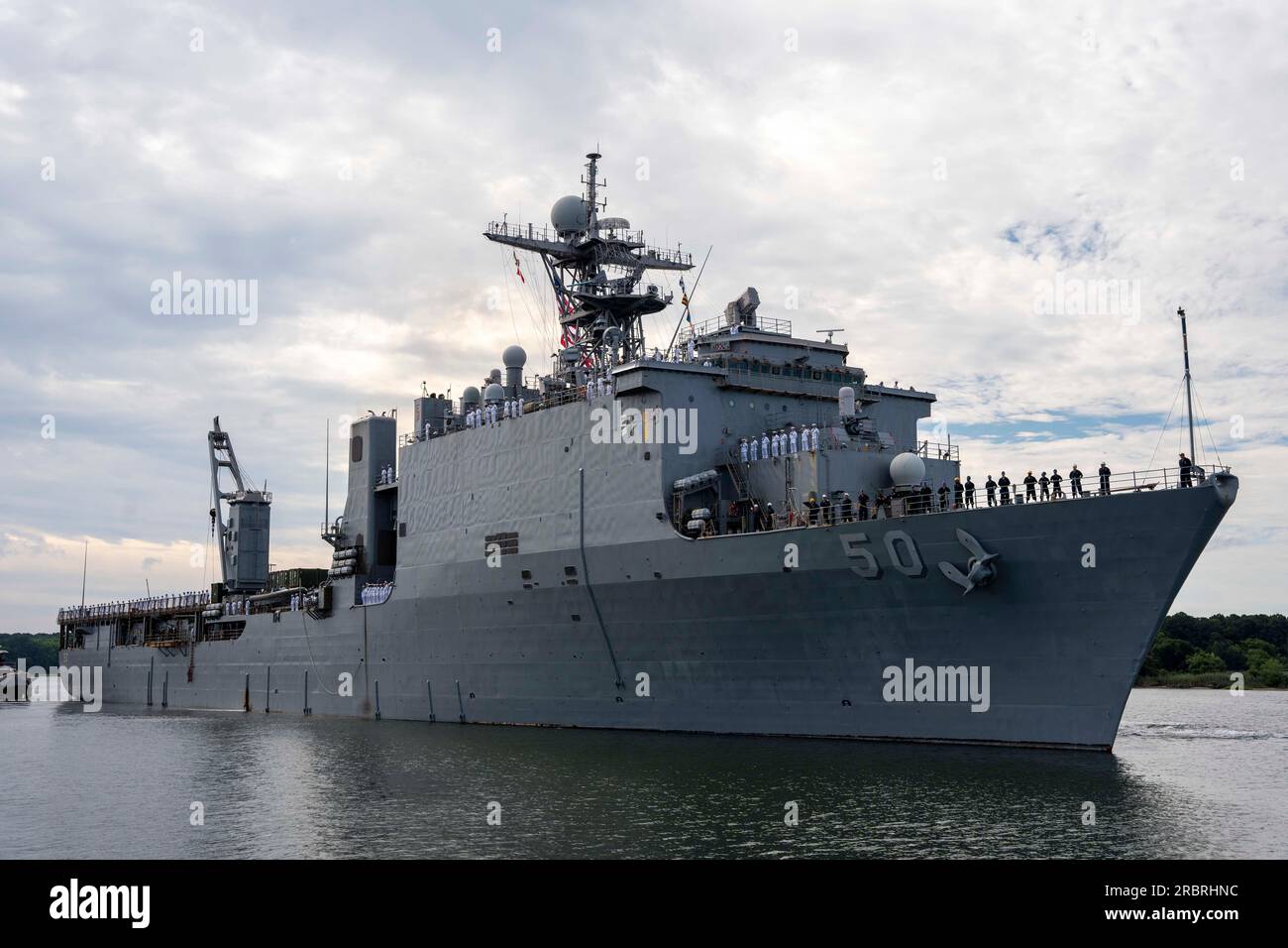 230710-N-GN619-1075 VIRGINIA BEACH, Va. - The dock landing ship USS ...