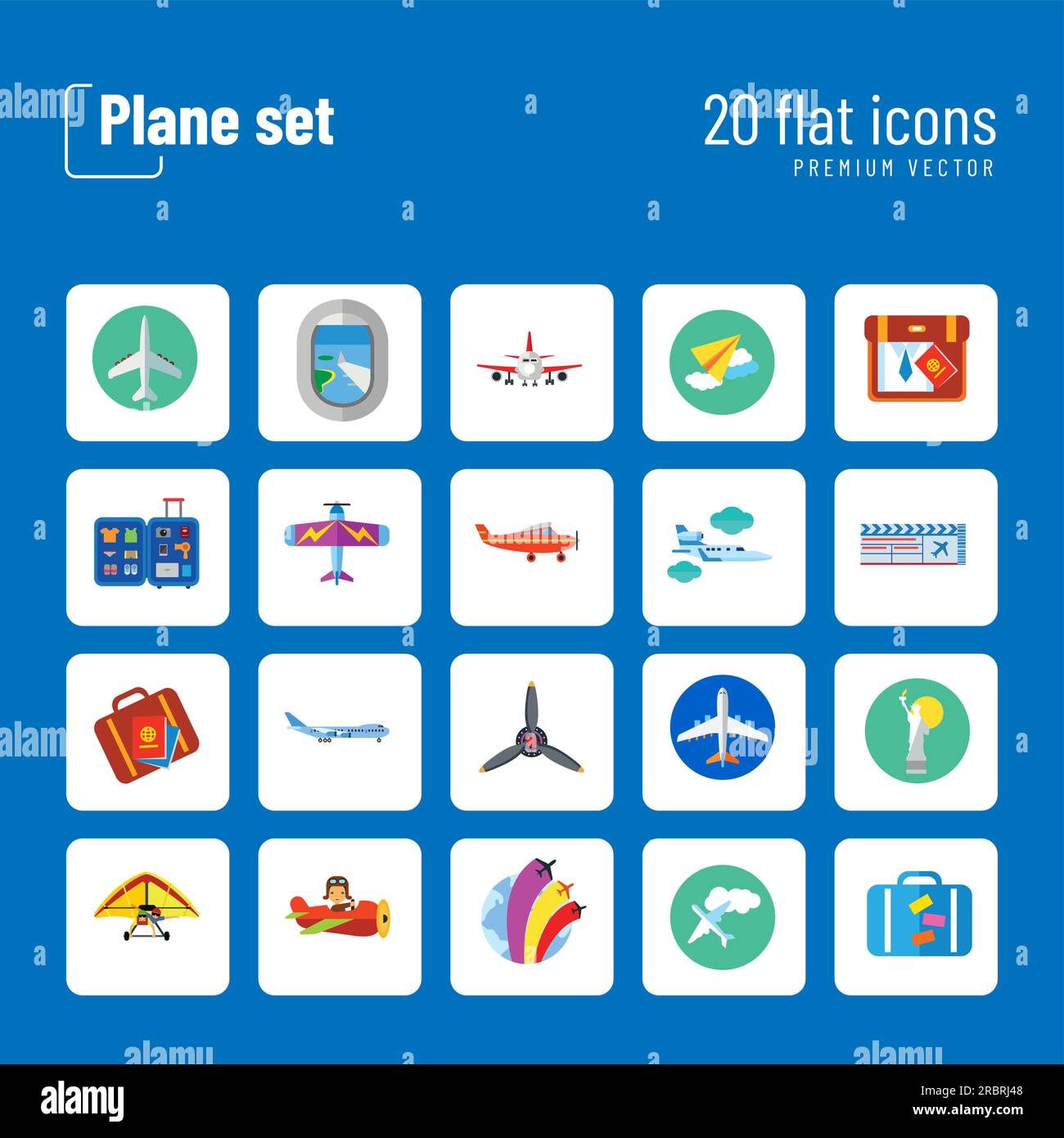 Old propeller airplane front view Stock Vector Images - Alamy