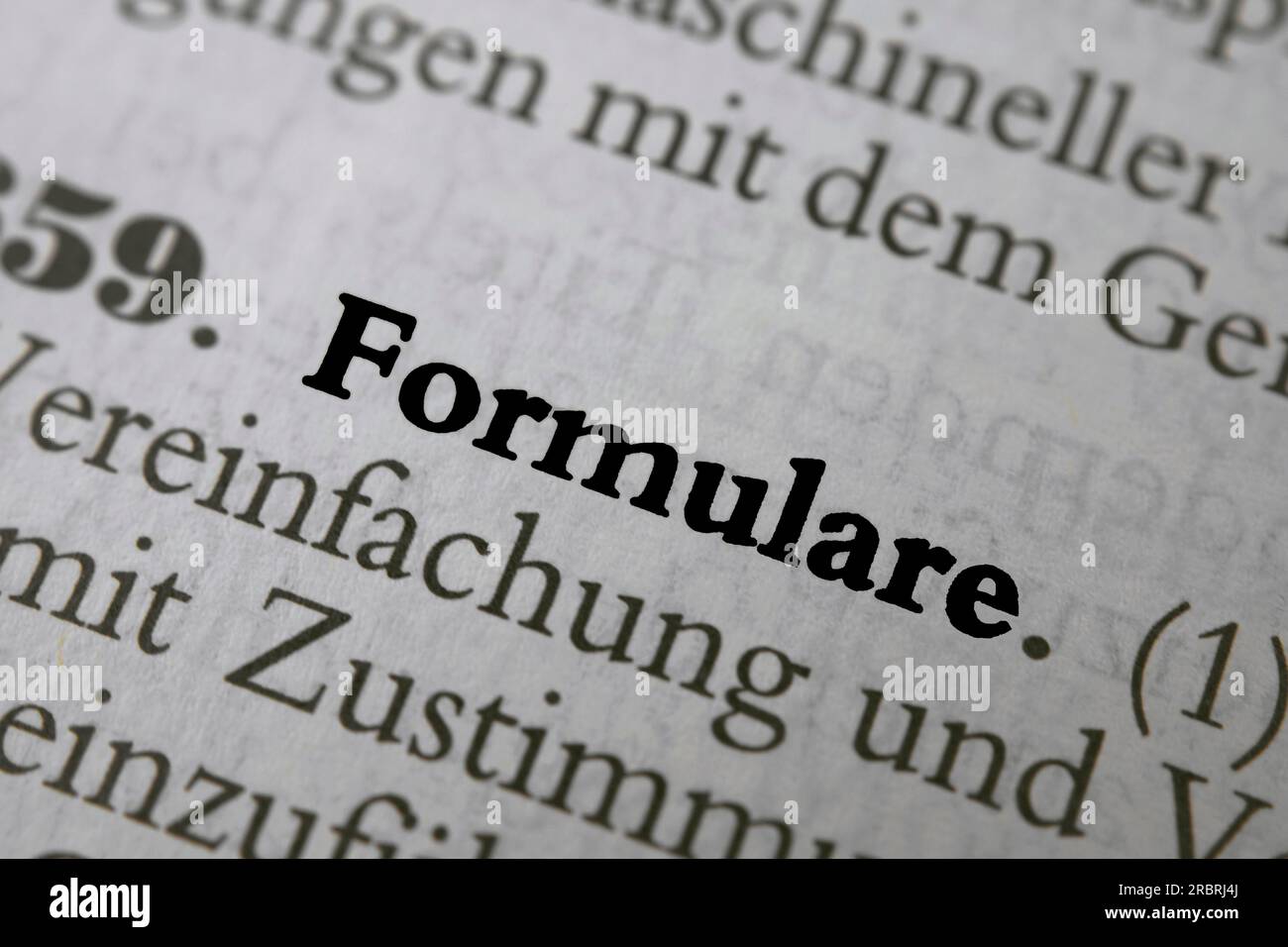 Formulare is the German word of set form Stock Photo - Alamy