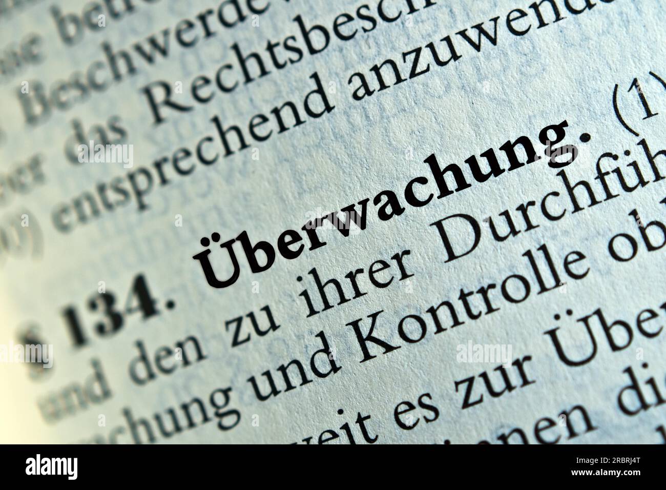 Ueberwachung is the German word of monitoring Stock Photo - Alamy