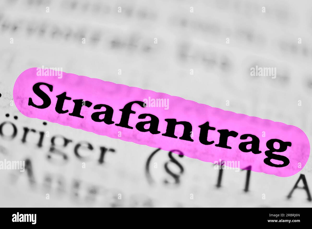 Strafantrag is the german word for demand for a penalty Stock Photo - Alamy