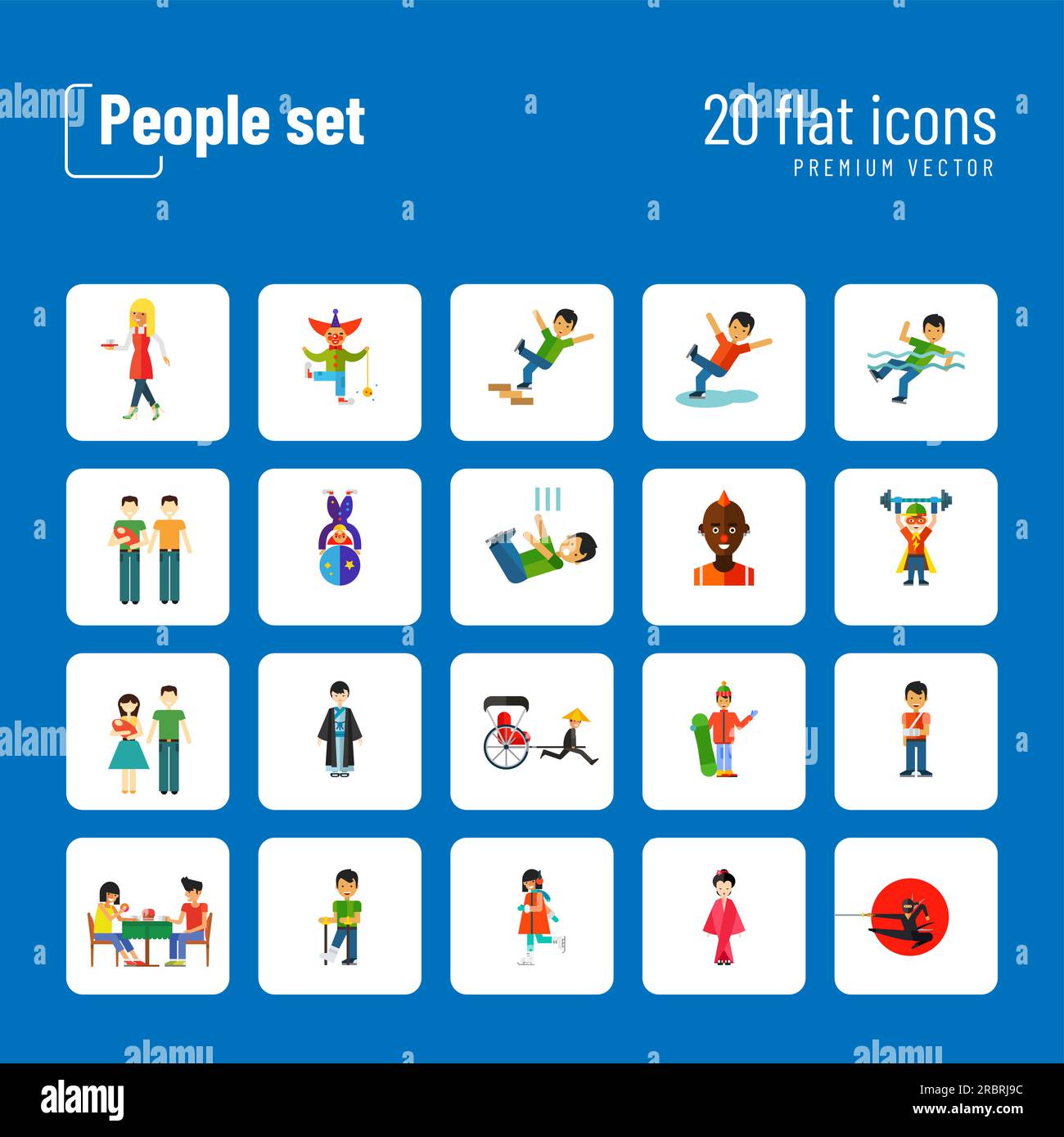 People Icons Set Stock Vector Image & Art - Alamy
