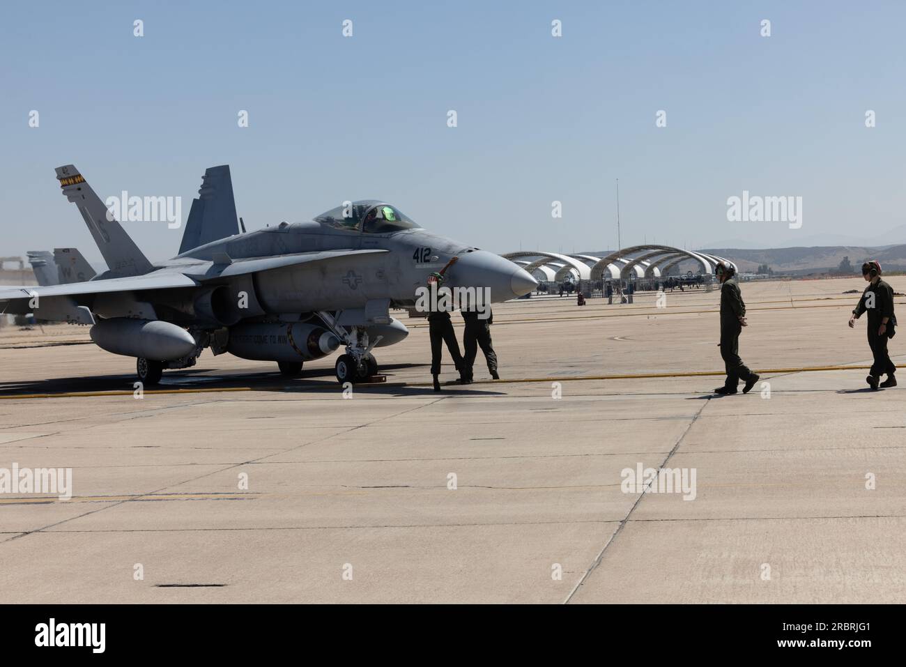 U.S. Marines with the Marine Fighter Attack Squadron (VMFA) 323, Marine ...