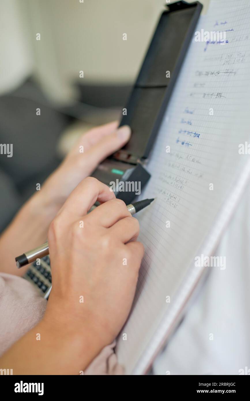 Writing calculator hi-res stock photography and images - Alamy