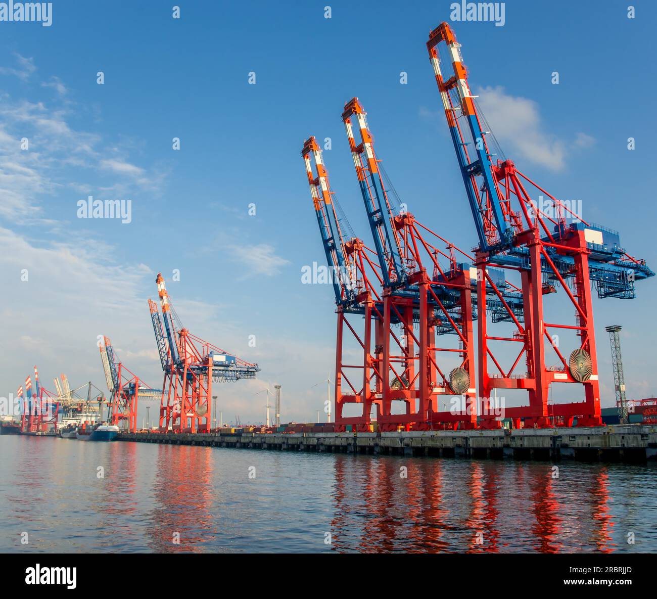 Terminal in harbor at late afternoon Stock Photo - Alamy