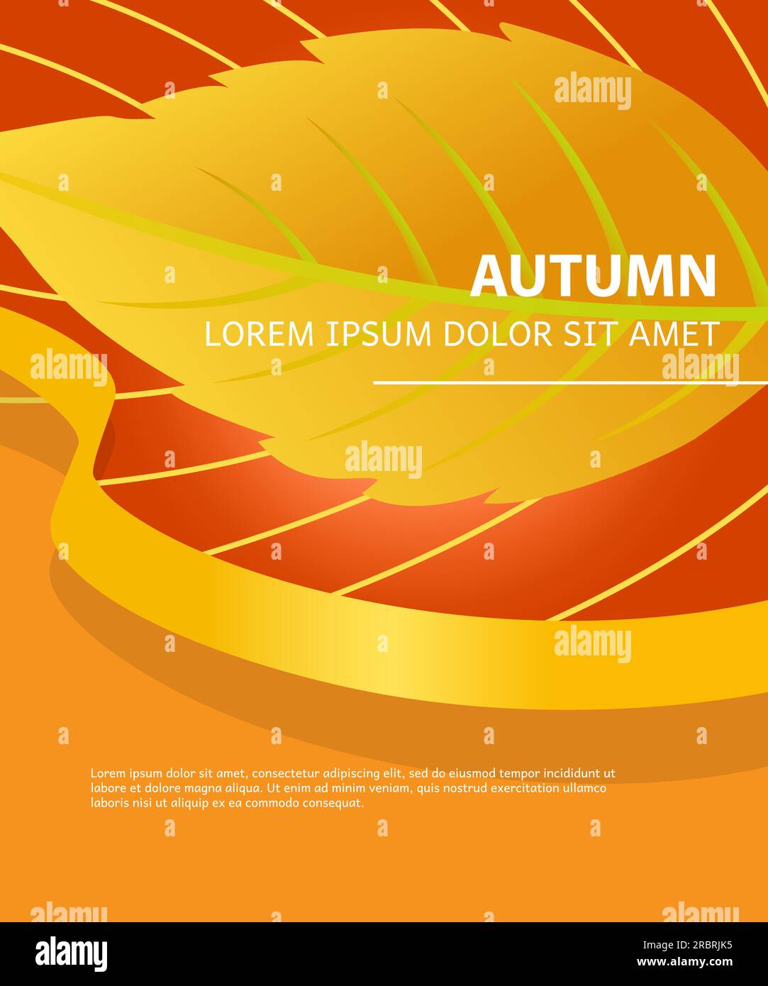 Autumn seasonal flyer design with leaf shape Stock Vector Image & Art ...