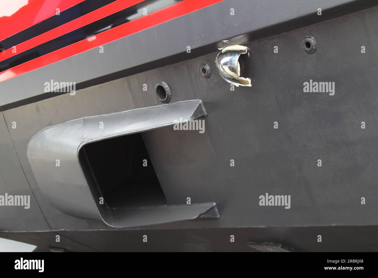 Hull of a luxury motor boat, close-up side view Stock Photo - Alamy