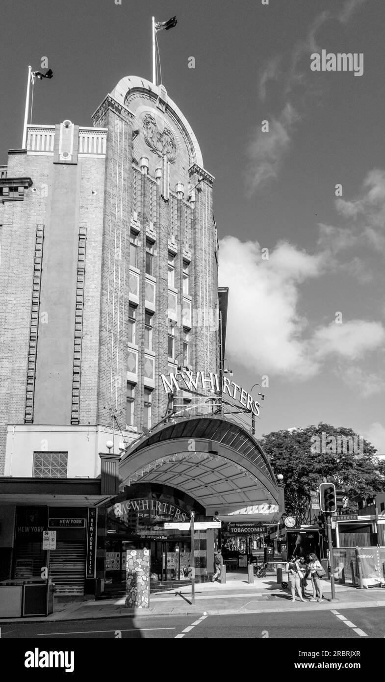Brisbane australia queensland fortitude valley Black and White Stock ...