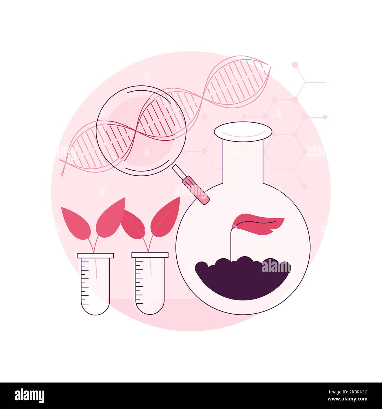 Genetically modified plants abstract concept vector illustration. Genetically modified crops, GM ...