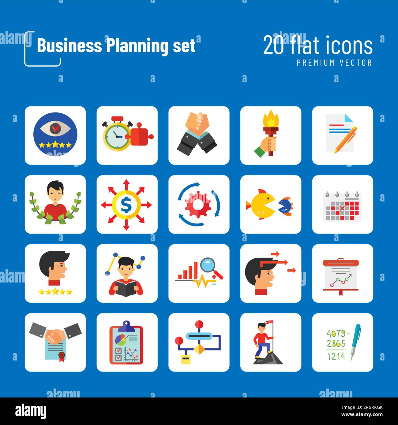 Business Planning Icon Set Stock Vector Image & Art - Alamy