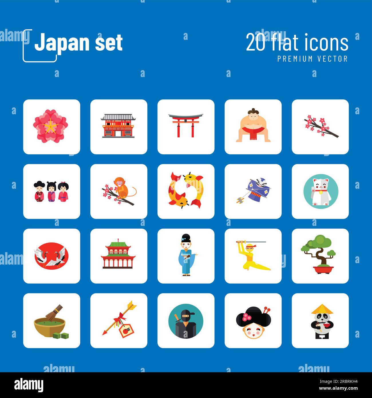 Japan Icon Set Stock Vector Image & Art - Alamy