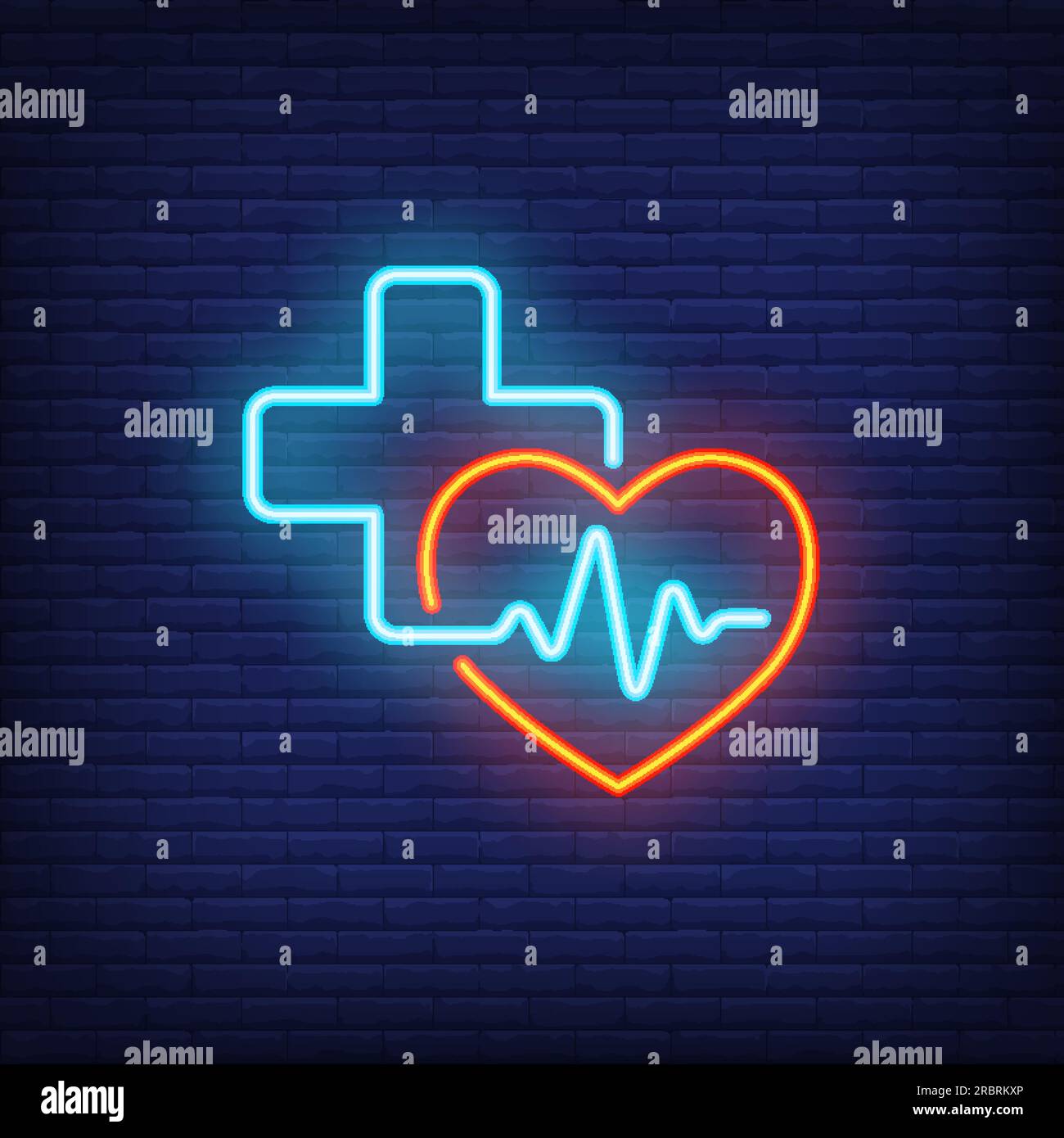Health cross neon Stock Vector Images - Alamy