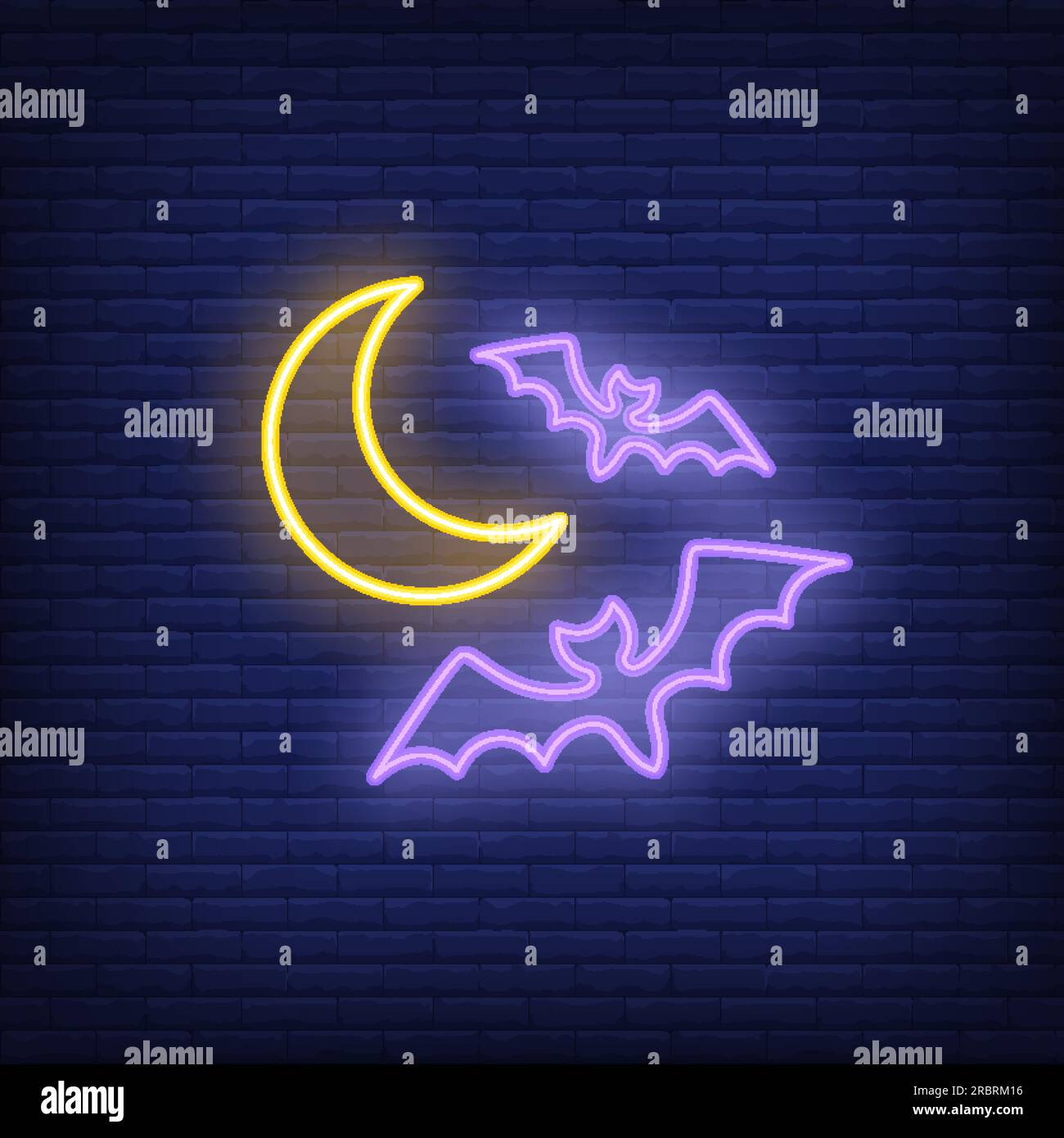 Flying bats neon sign Stock Vector Image & Art - Alamy