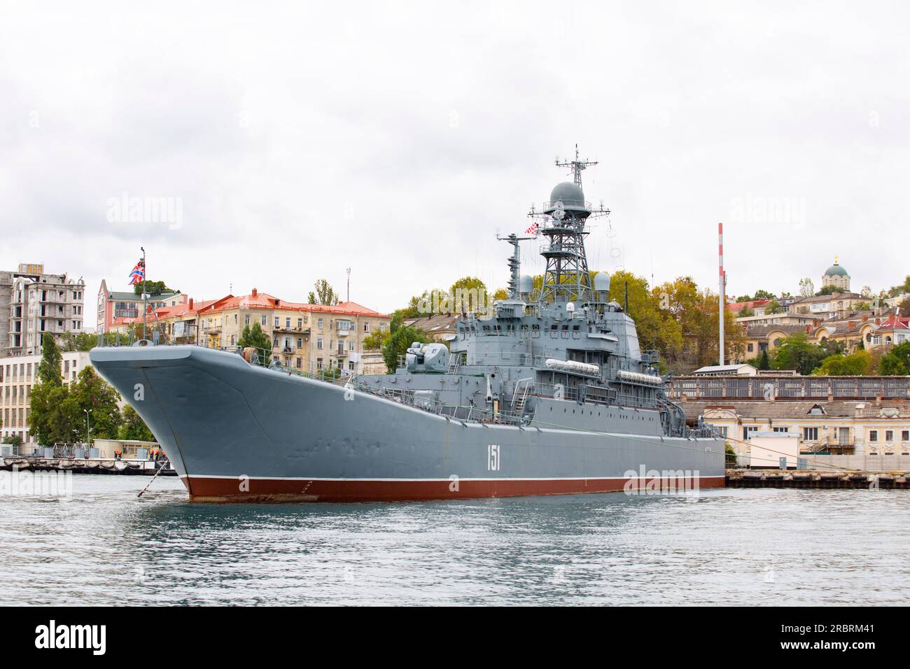 Sevastopol, Crimea. 26th Sep, 2021. BDK AZOV ship - is a large landing ...