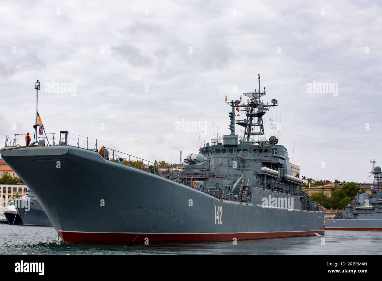 Sevastopol, Crimea. 26th Sep, 2021. Novocherkassk (BDK-46) is a large ...