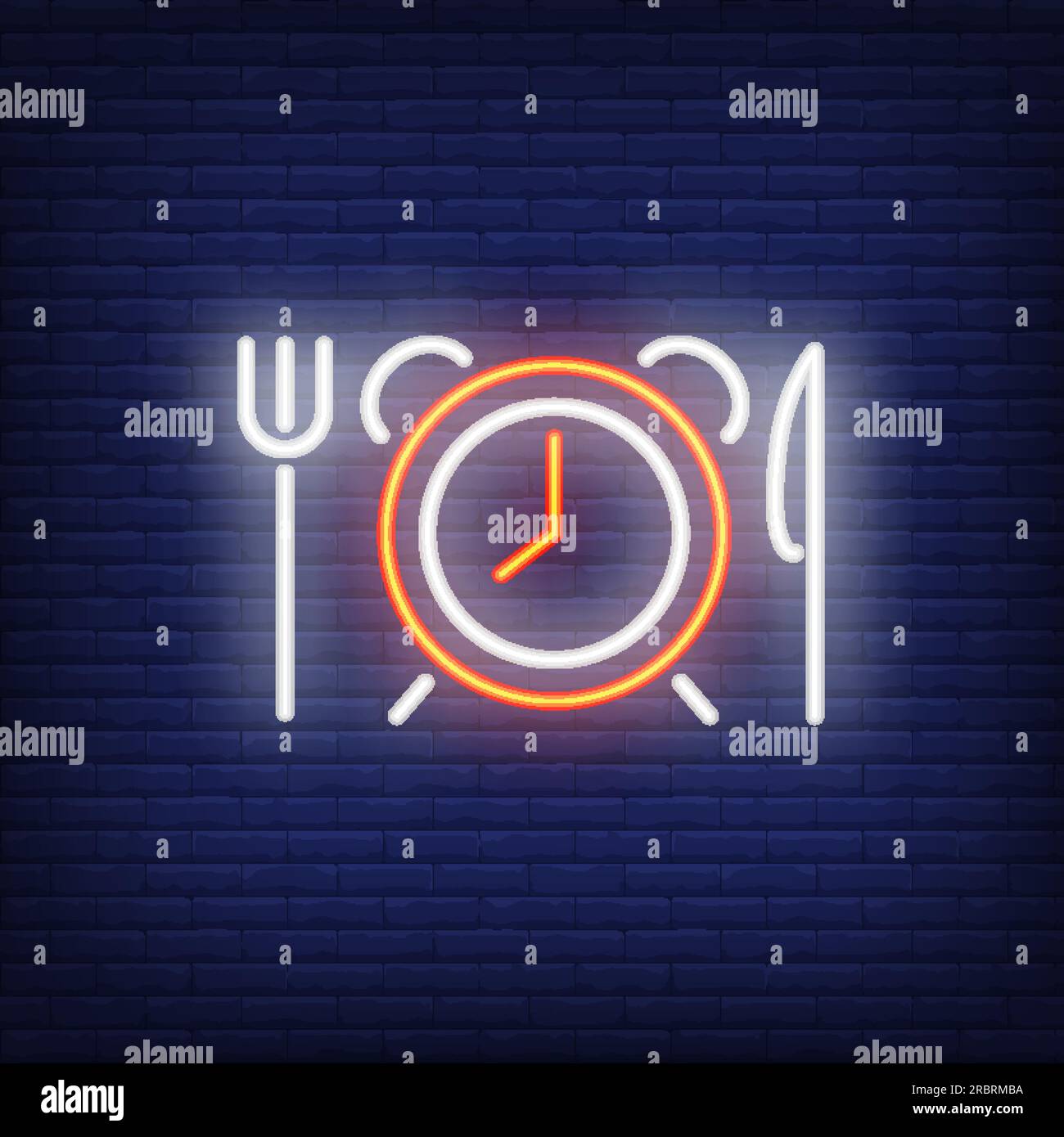 Vintage neon clock wall hi-res stock photography and images - Alamy