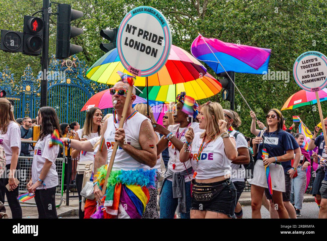 Participants representing NT Pride London in the annual London Pride ...