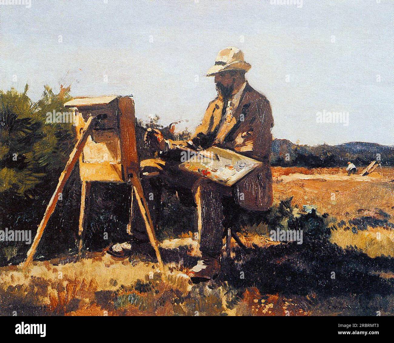 Painter Jan Bakker At Work by Cornelis Vreedenburgh Stock Photo - Alamy