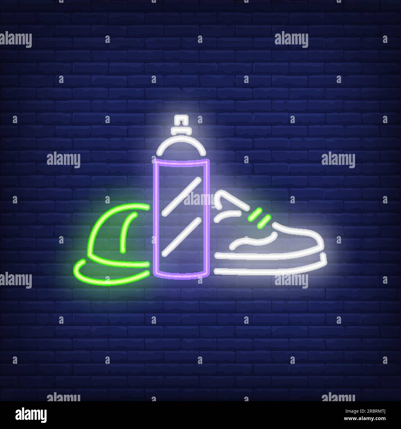 Spray paint neon sign Stock Vector Image & Art - Alamy