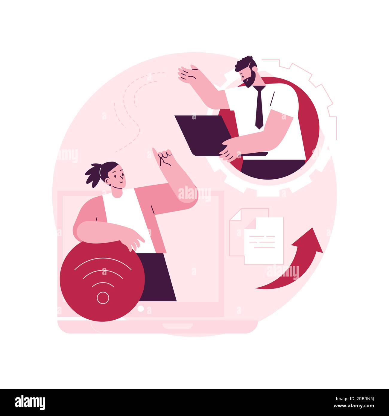 Wireless Device Connection Abstract Concept Vector Illustration Distance Connection Remote