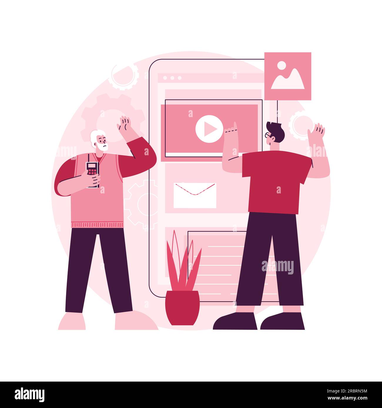Technology gap abstract concept vector illustration. Digital divide ...