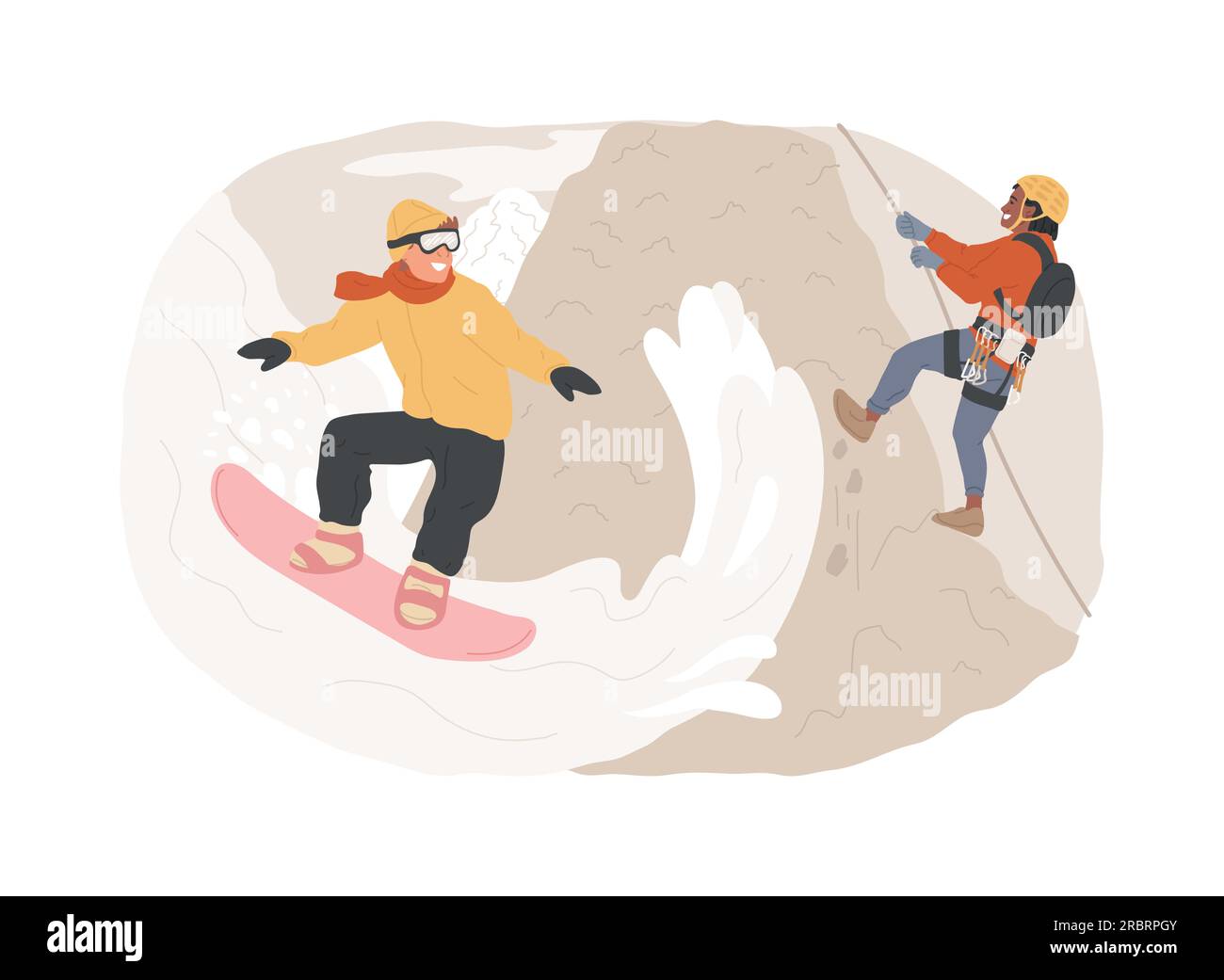 Extreme tourism isolated concept vector illustration. Extreme sports ...