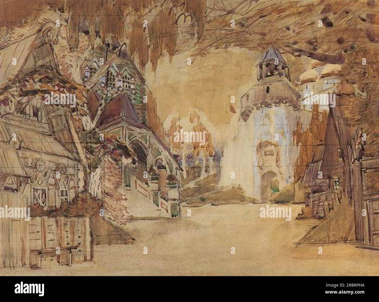 The Alexander Sloboda 1899; Russian Federation by Mikhail Vrubel Stock ...