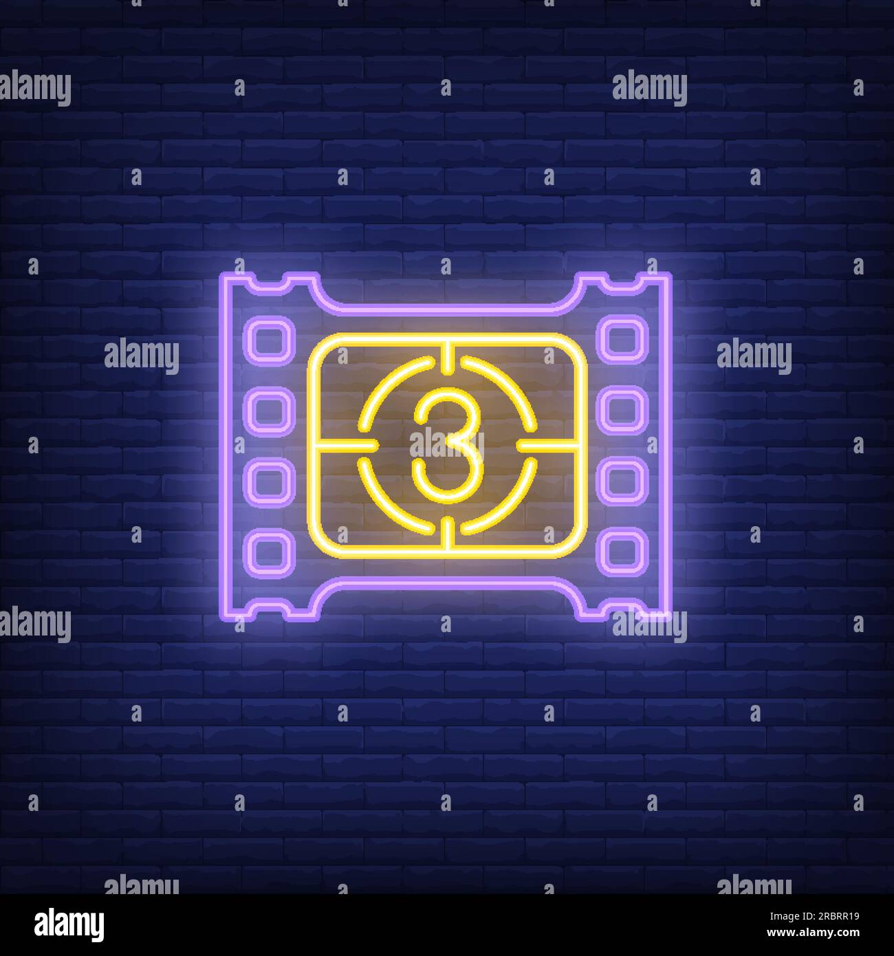 Film frame neon sign Stock Vector Image & Art - Alamy