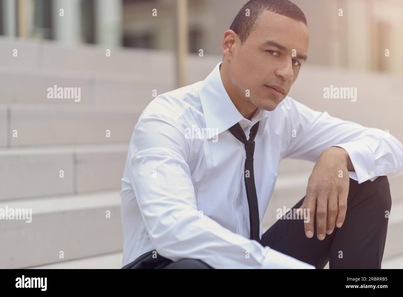 Unbuttoned collar hi-res stock photography and images - Alamy