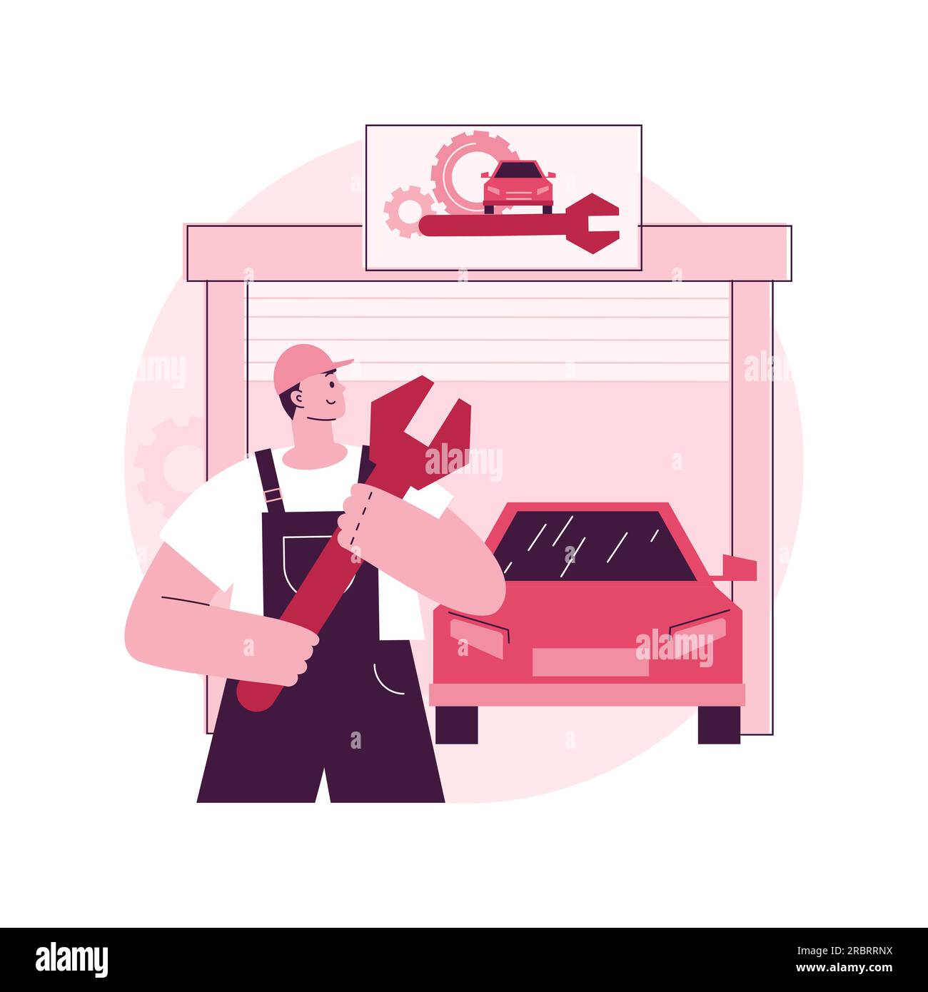 Car service abstract concept vector illustration. Car repair shop ...