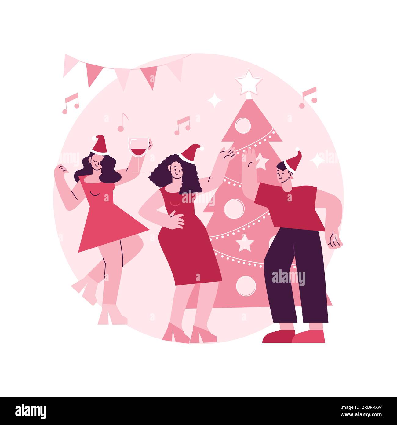 Christmas party abstract concept vector illustration. Winter holiday ...