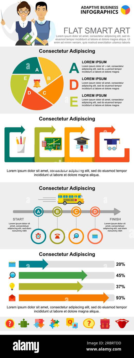 Education and management infographic charts set Stock Vector Image ...