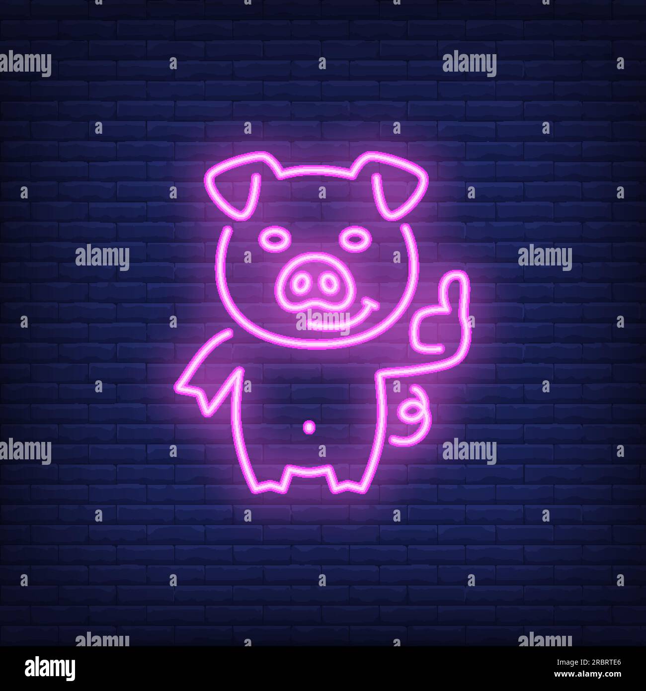 Pink pig neon style icon Stock Vector Image & Art - Alamy