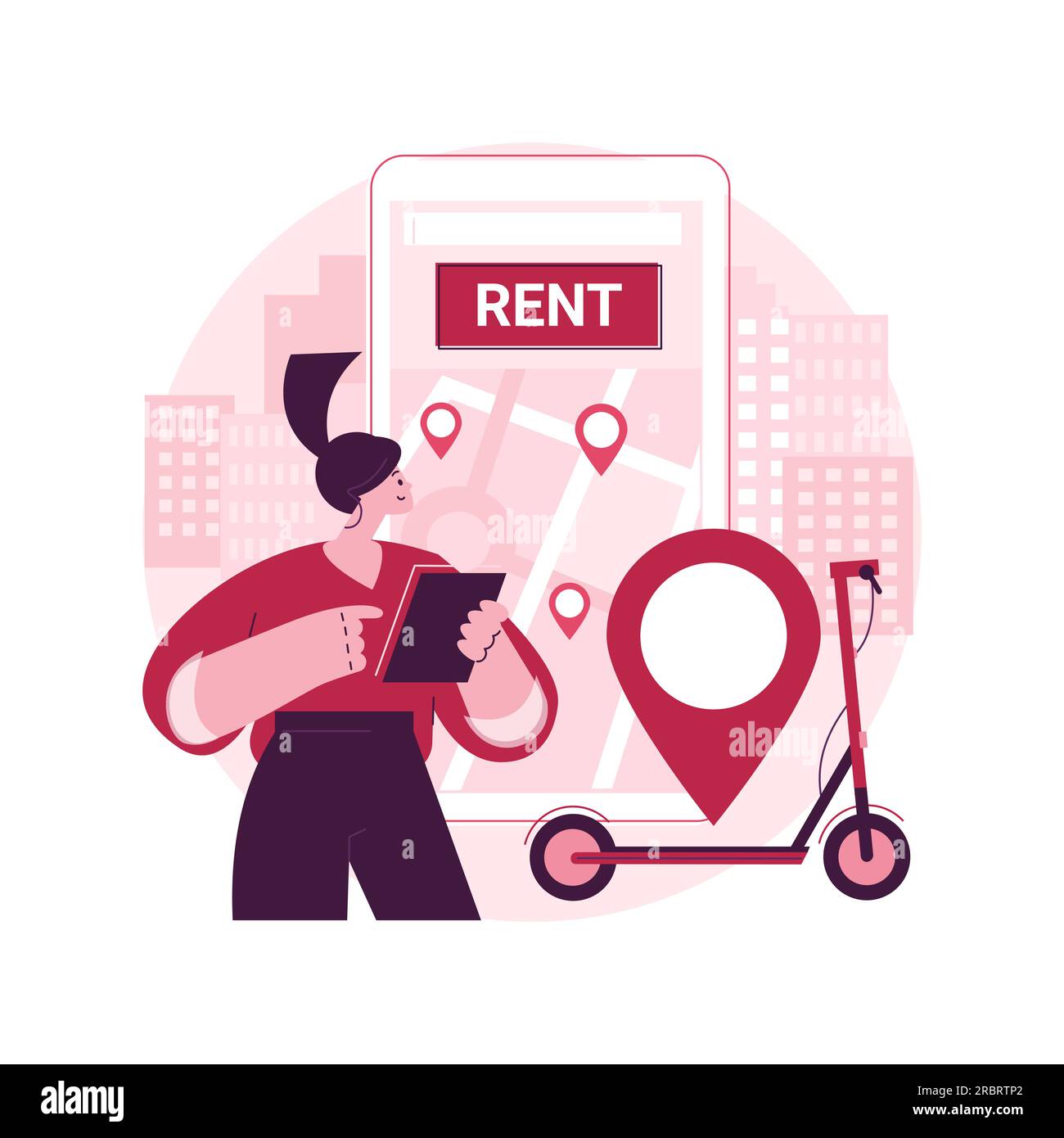 Personal electric transport abstract concept vector illustration ...