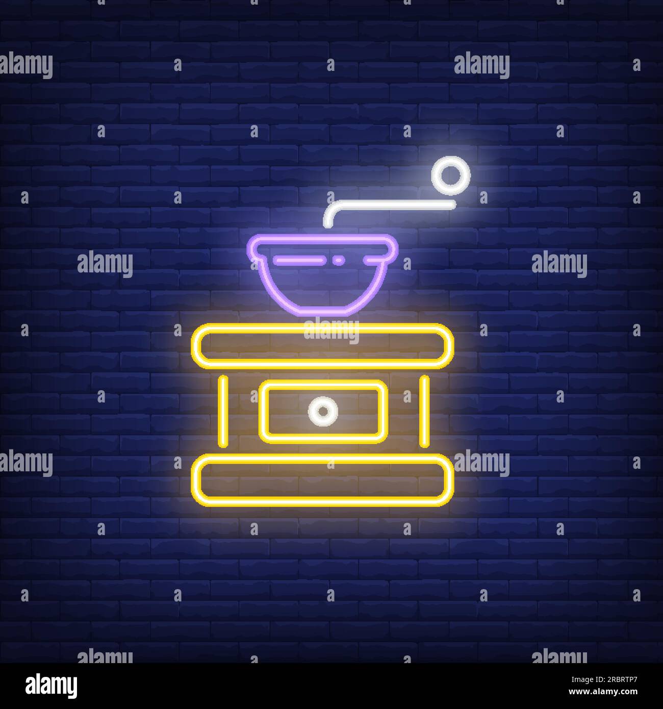 Manual coffee grinder neon sign Stock Vector Image & Art - Alamy