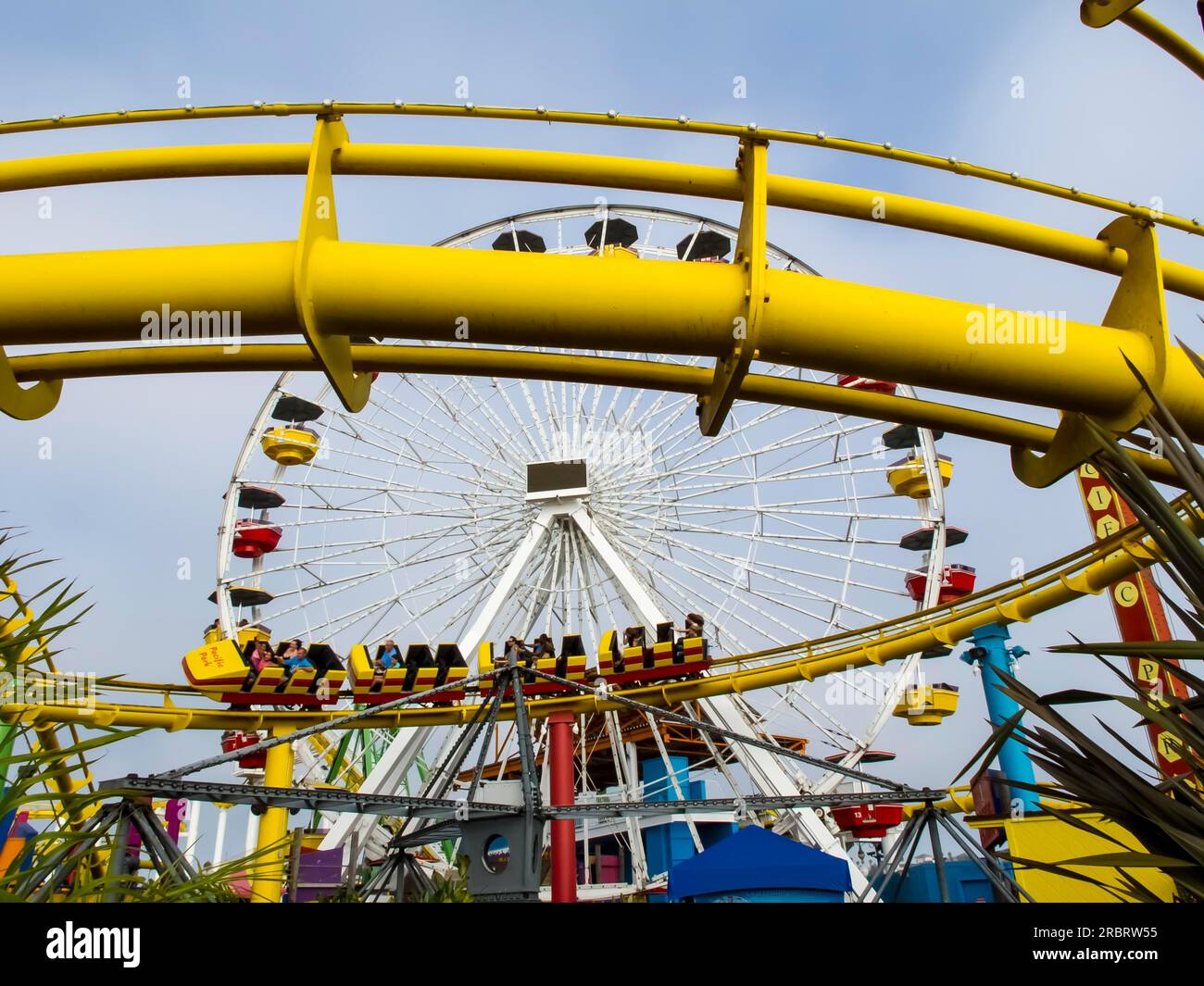 The Santa Monica Pier is a large double-jointed pier located at the ...