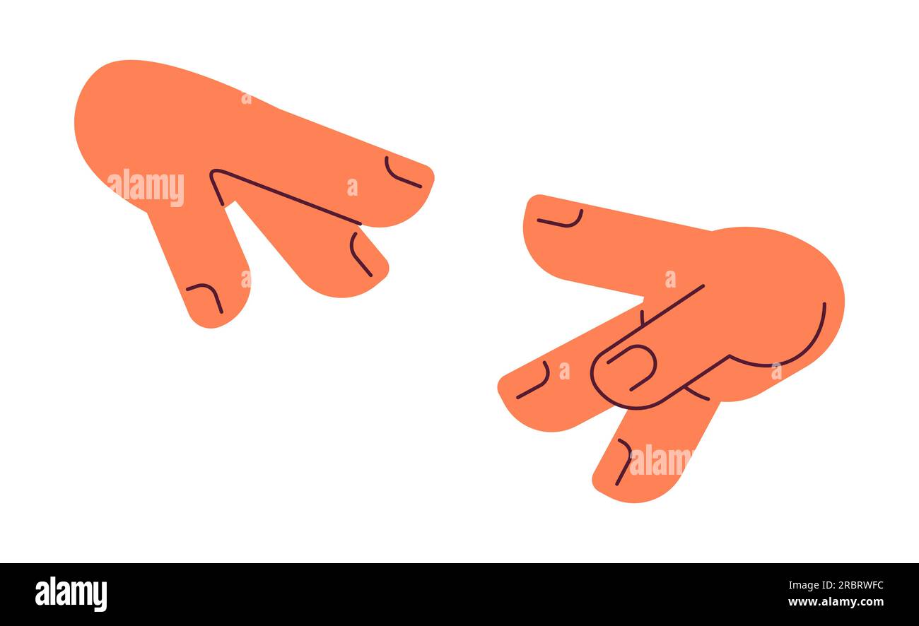 Fingers reaching together semi flat colour vector object Stock Vector Image & Art - Alamy